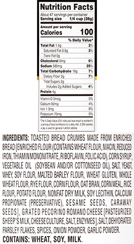 Seasoned Bread Crumbs - 4C Foods