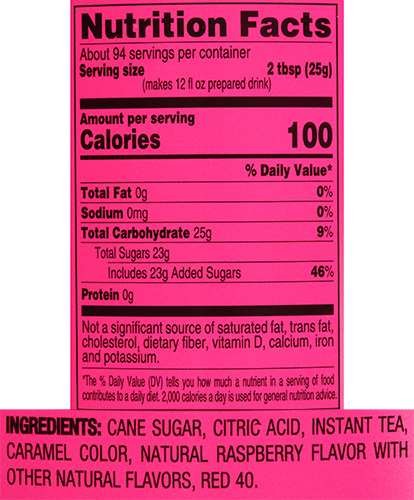 Raspberry Iced Tea Mix - 4C Foods