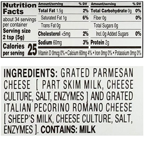 Parmesan/Romano jar - 4C Foods